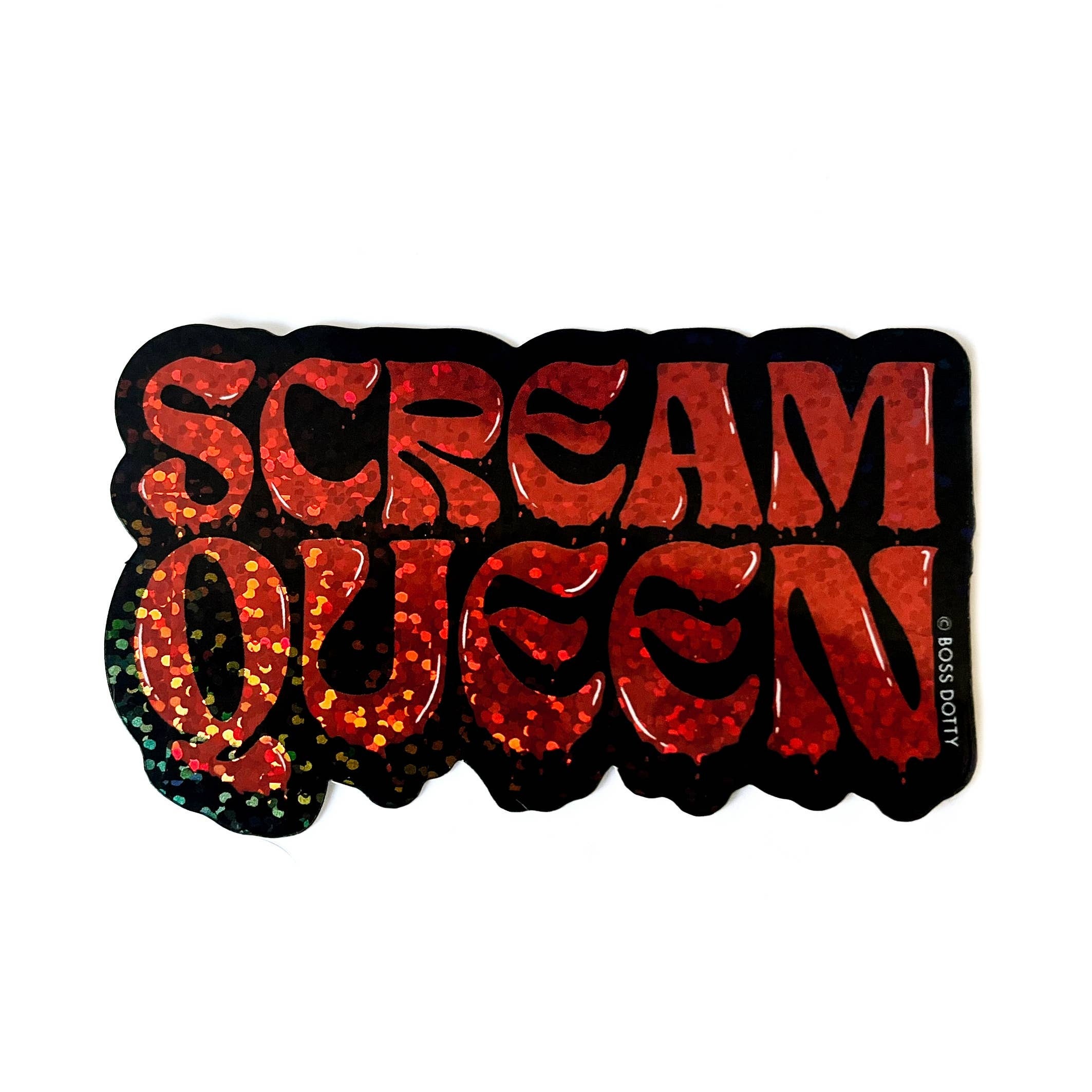 Scream Queen Glitter Sticker | Wicked Woods & Goods